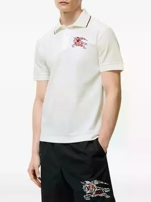 Burberry Heart Knight Cotton Polo Shirt - Neutrals