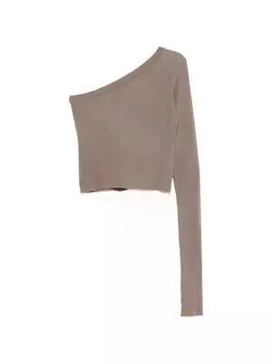Rick Owens One-shoulder Asymmetric-neck Top - Neutrals