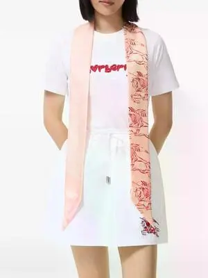 Burberry Skinny Heart Knight Silk Scarf