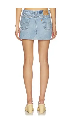 ALIGRACE Low Rise Micro Mini Denim Skirt