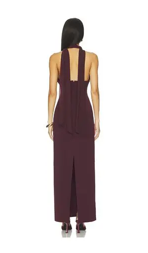 Misha Collection Capezza Silk Dress - Currant