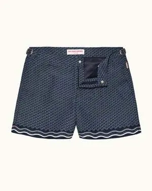 Orlebar Brown Printed Swim Shorts In Night Iris - Blue