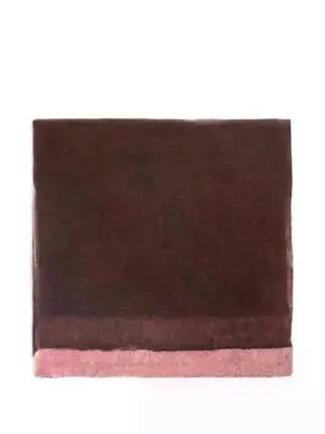 MIRROR IN THE SKY Raw-edge Scarf - Brown