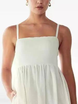 ST MRLO Lanah Square-neck Midi Dress - White