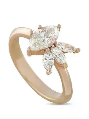 LB EXCLUSIVE Marquise-cut Diamond Ring In 14k Rose Gold - Pink