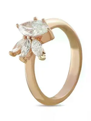 LB EXCLUSIVE Marquise-cut Diamond Ring In 14k Rose Gold