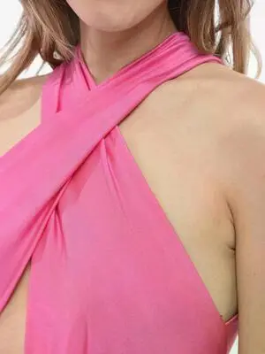 Andamane The Attico Halter Neck Criss-cross Bodysuit