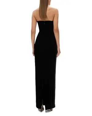 Rachel Gilbert Claudine Embellished Notch Neck Gown