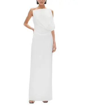 Rachel Gilbert Claudia Asymmetric Gown - Ivory