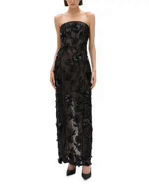 Rachel Gilbert Embellished Gown - Black