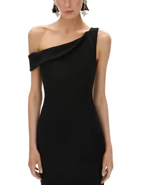 Rachel Gilbert Emilie Asymmetric Side Slit Gown
