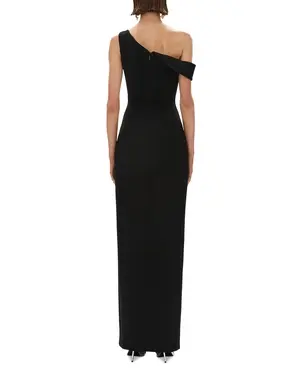 Rachel Gilbert Emilie Asymmetric Side Slit Gown