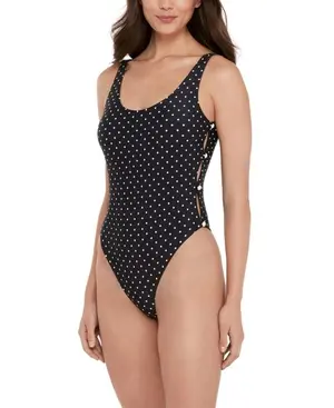 Steve Madden Side Cutout One Piece With Pearl Buttons