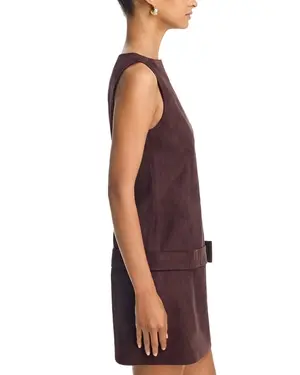 MILLY Faux Suede Mini Dress