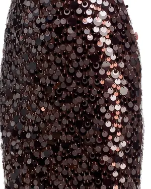 MILLY Sequined Midi Skirt