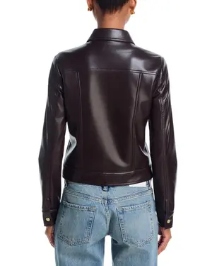 Generation Love Bailey Faux Leather Jacket With Button Details