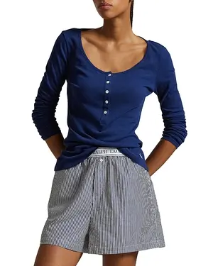 Polo Ralph Lauren Long & Lean Henley Top - Navy