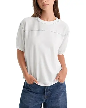 Good American The Gym Short Sleeve Tee - Chalk