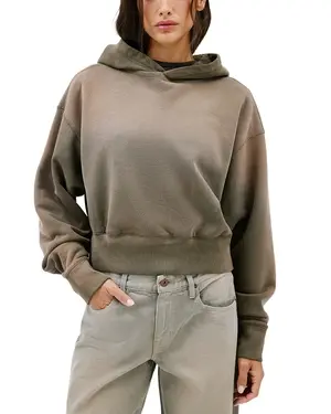 SLVRLAKE Cropped Ombre Hoodie