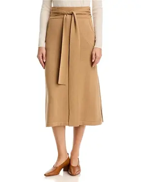 Ramy Brook Abby Wool Midi Skirt - Camel