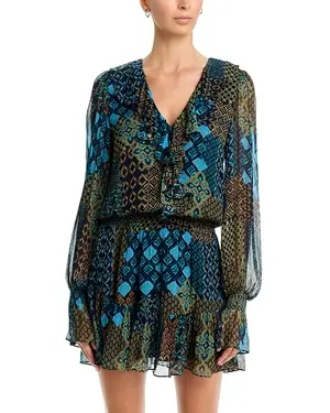 Ramy Brook Astrid Printed Mini Dress - Navy Multi