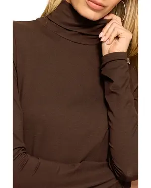 Ramy Brook Thea Turtleneck Tee In Brown
