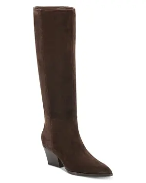 MARC FISHER LTD. Tarrie Wide Calf Boots - Dark Brown