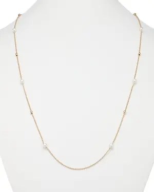 Roberto Coin 18k Yellow Gold Pearl Station Necklace