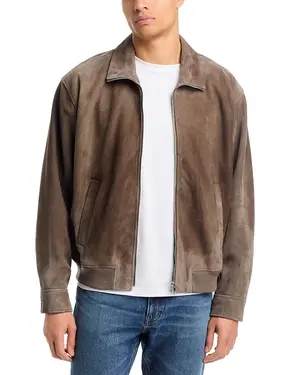 FRAME Suede Bomber - Warm Beige