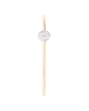 Pomellato 18k Rose Diamond Pave Round Cluster Cuff Bangle Bracelet