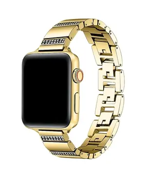 POSH TECH Soleil Rhinestone Stainless Steel Band For Apple Watch - Gold