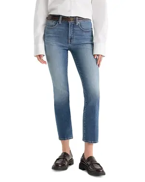 Good American Soft Tech Good Legs Mid Rise Straight Jeans
