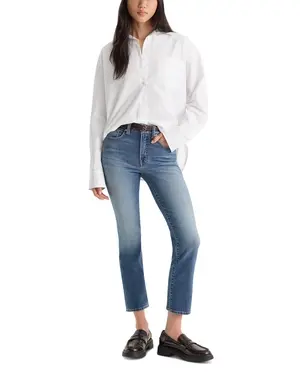 Good American Soft Tech Good Legs Mid Rise Straight Jeans