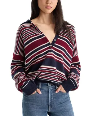 Good American The Oversized Rugby Sweater