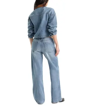 Good American Ghost Waist Low Rise Loose Jeans