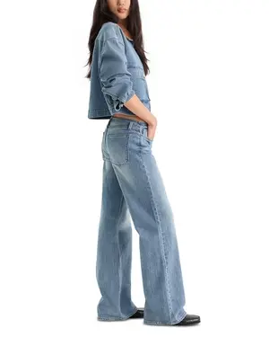 Good American Ghost Waist Low Rise Loose Jeans
