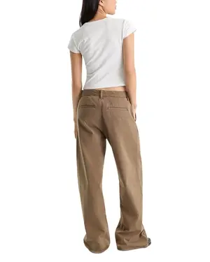 Good American Low Slung Baggy Trousers