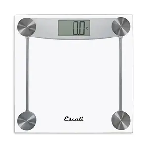 ESCALI Clear Glass Bathroom Scale - Silver