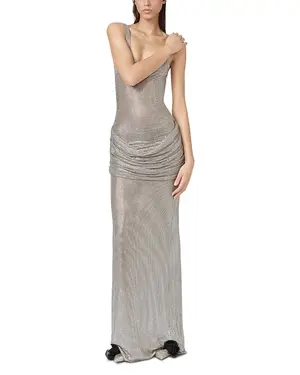 Giuseppe Di Morabito Long Scoop Neck Gown - Crystal