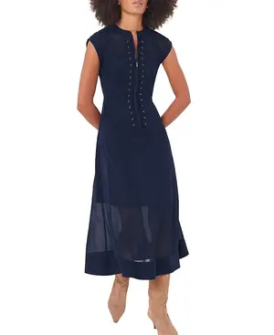 Mint Velvet Utility Zip Front Midi Dress - Blue