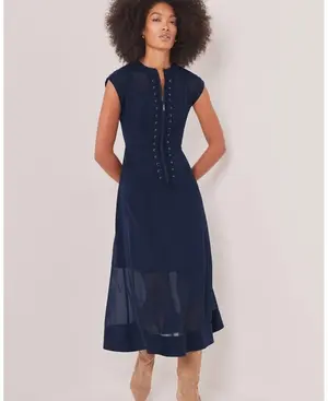 Mint Velvet Utility Zip Front Midi Dress