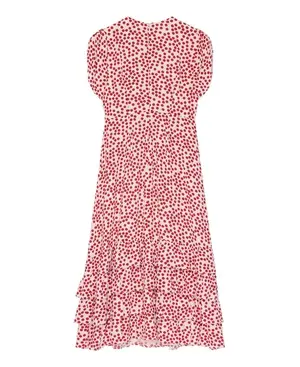 Mint Velvet Polka Dot Ruffle Hem Midi Dress