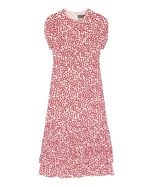 Mint Velvet Polka Dot Ruffle Hem Midi Dress