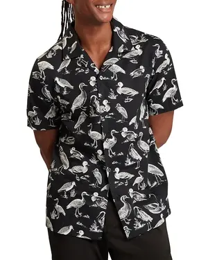 Ted Baker London Yamal Regular Fit Duck Pattern Shirt - Black