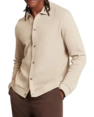 Ted Baker London Wilkes Regular Fit Long Sleeve Polo Shirt - Taupe