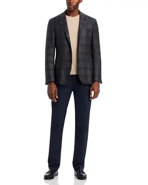 Canali Kei Tonal Plaid Trim Fit Sport Coat