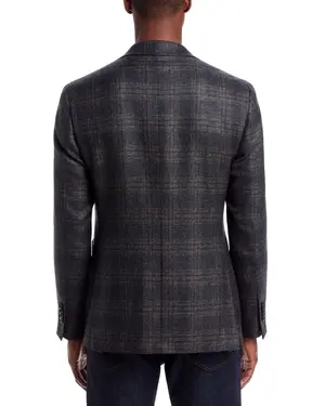 Canali Kei Tonal Plaid Trim Fit Sport Coat