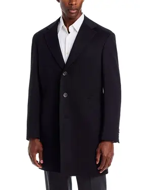 Canali Kei Quilted Interior Topcoat - Black