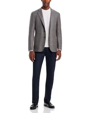 Canali Kei Textured Solid Trim Fit Sport Coat