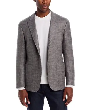 Canali Kei Textured Solid Trim Fit Sport Coat
